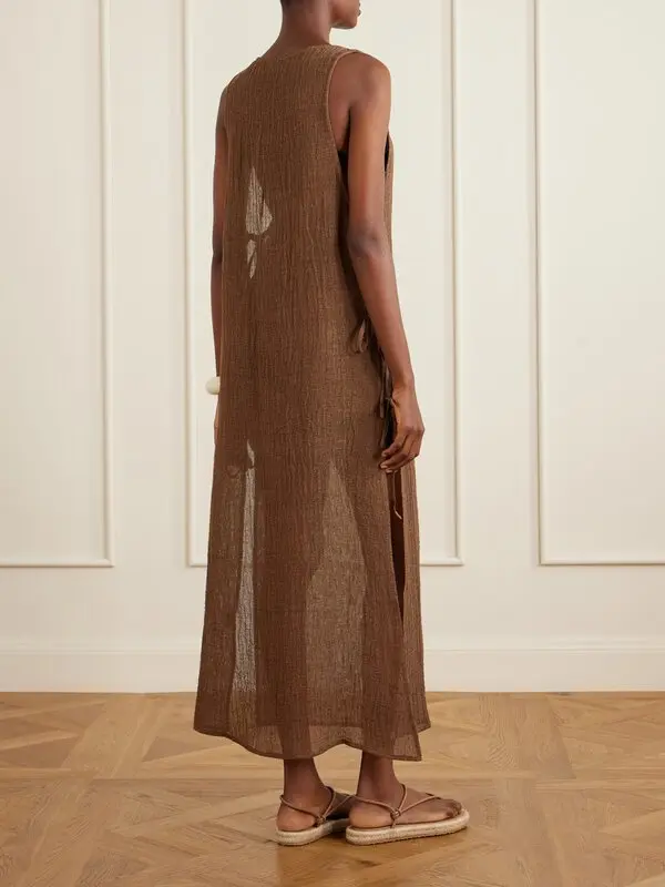 Le Kasha Jarajug Linen Midi Dress