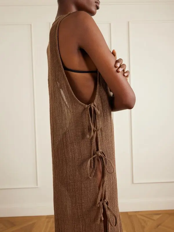 Le Kasha Jarajug Linen Midi Dress