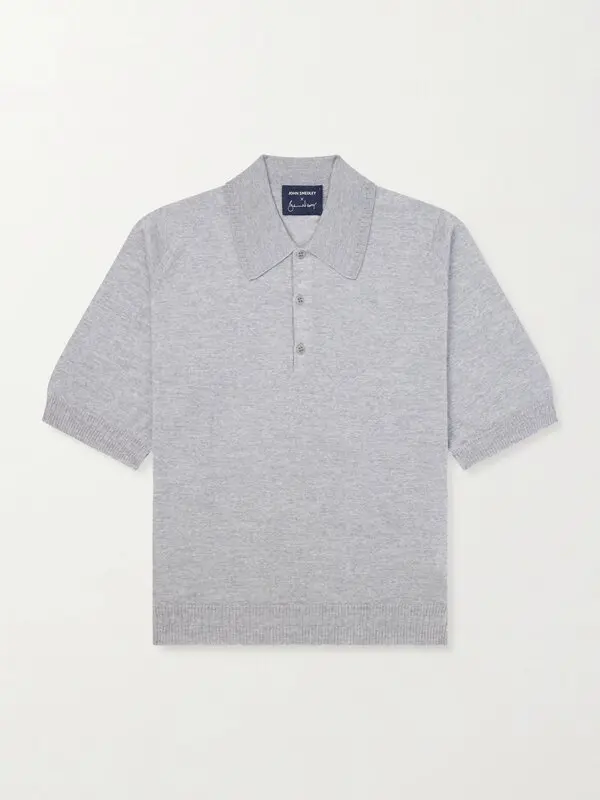 John Smedley Bill Nighy Merino Wool Polo Shirt
