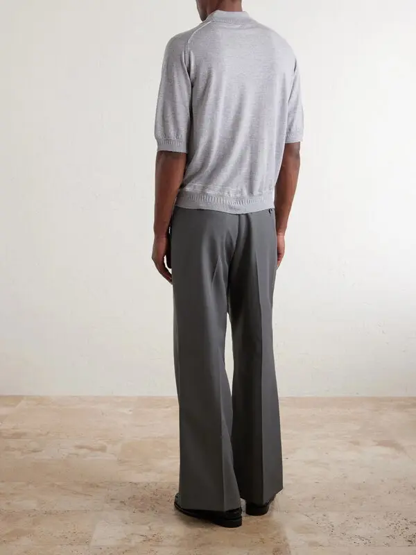 John Smedley Bill Nighy Merino Wool Polo Shirt