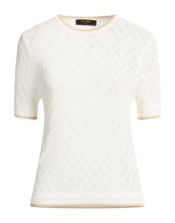 MOORER Sweater With Crochet Knit