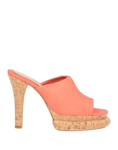 PALOMA BARCELO Amelia Leather Slide Sandals - Orange