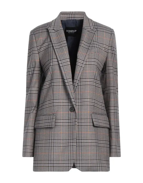 DONDUP Glen Plaid Single-breasted Blazer