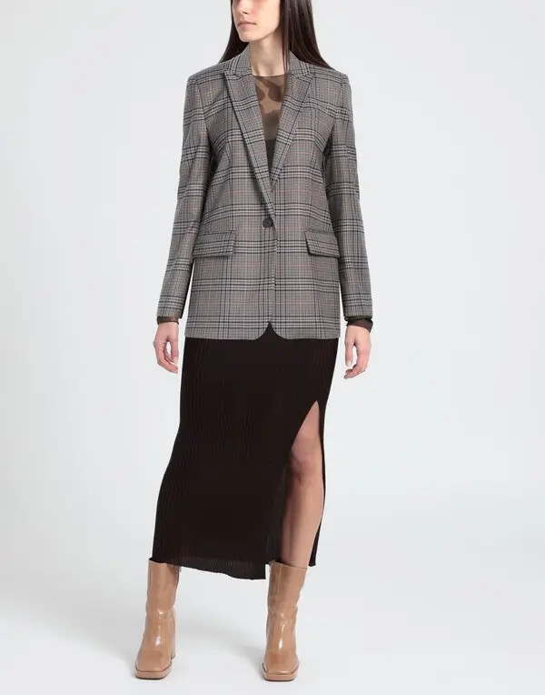 DONDUP Glen Plaid Single-breasted Blazer