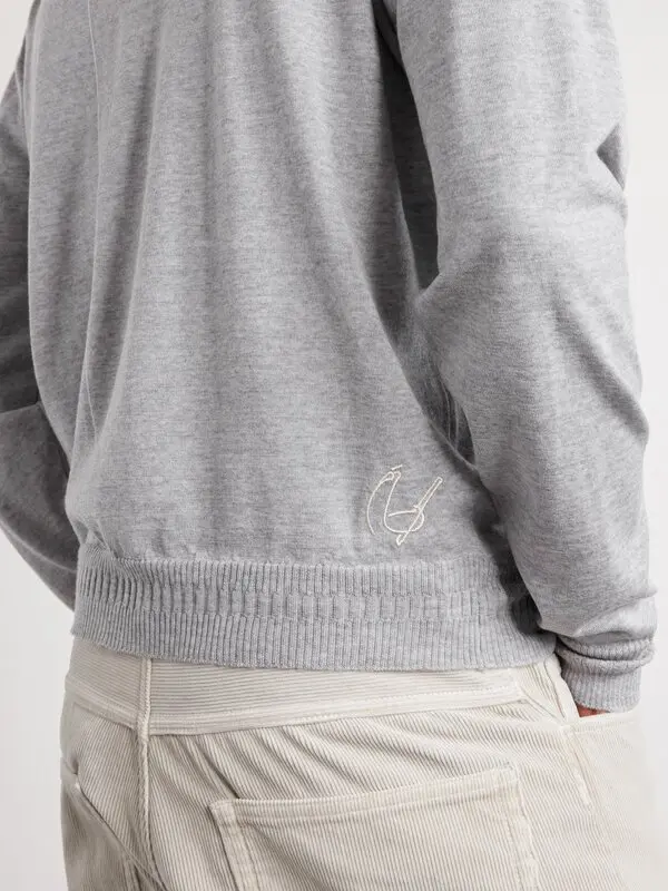 John Smedley Bill Nighy Merino Wool Cardigan - Gray