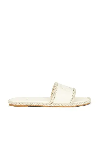 Valentino Garavani V Logo Torchon Slide Espadrilles