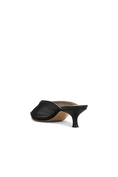 Le Monde Beryl Venetian Kitten Heel Mule In Mesh