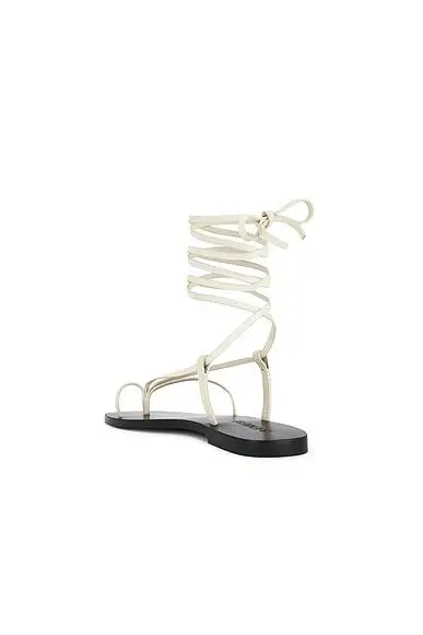 A.emery Nolan Sandal With Ankle Wrap - Eggshell & Black