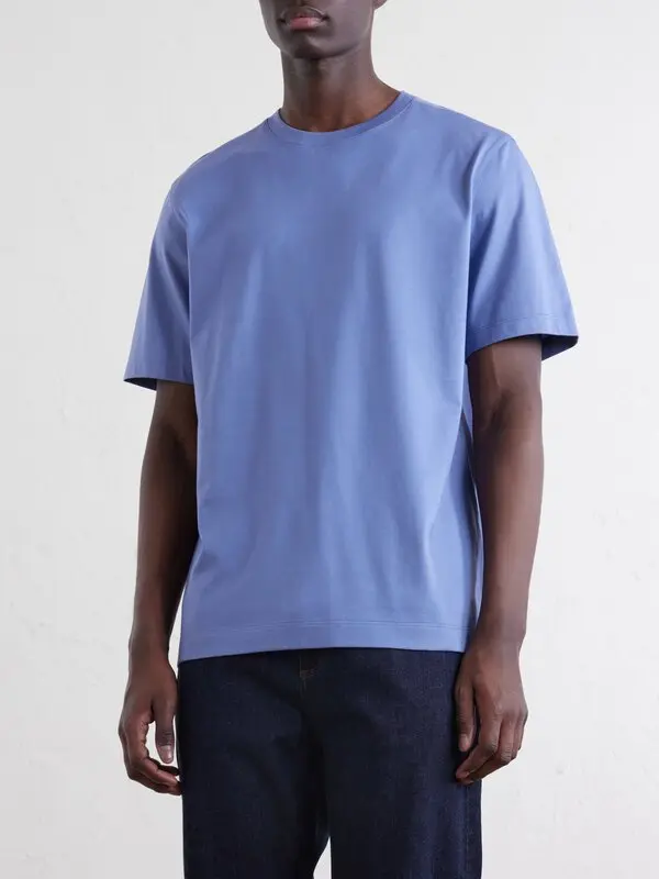 Zegna Cotton-jersey T-shirt - Blue