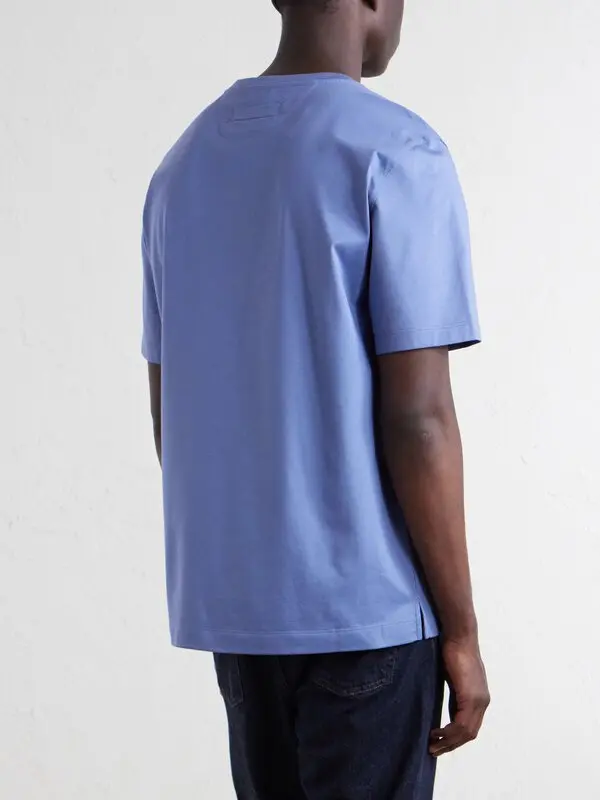 Zegna Cotton-jersey T-shirt - Blue