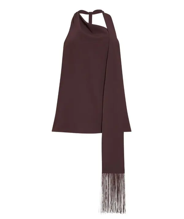Amanda Uprichard Sonya Fringe Top - Cocoa