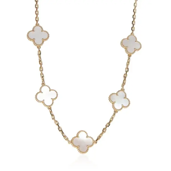 Tiffany & Co. Vintage Alhambra Mother Of Pearl Necklace - Yellow_gold