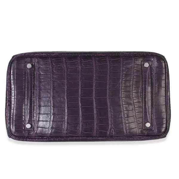 Hermès Amethyst Matte Niloticus Crocodile Birkin 35 Phw - Purple