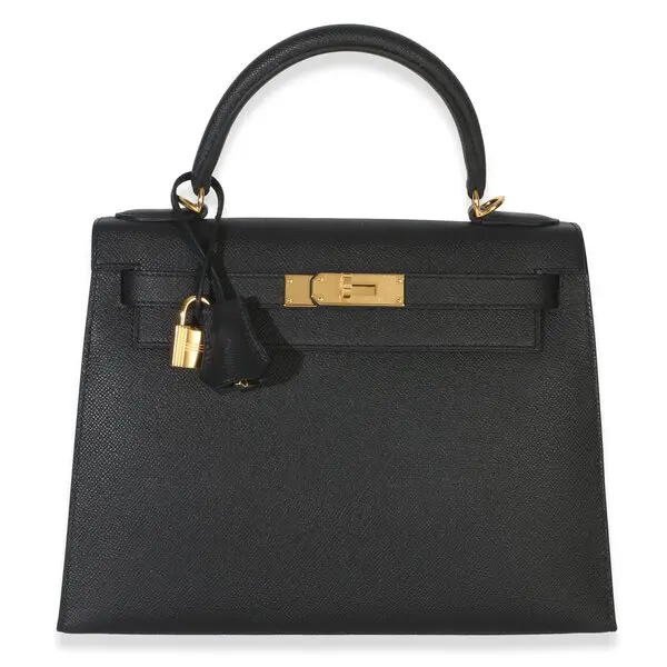 Hermès Epsom Sellier Kelly 28 Phw - Black