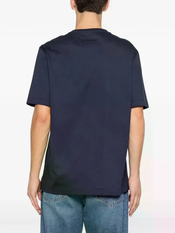 Zegna Crew-neck Short-sleeve T-shirt - Blue