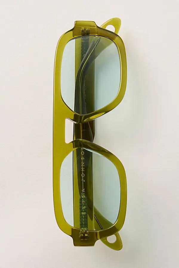 ELISA JOHNSON Jane Mini Sunglasses - Olive Green