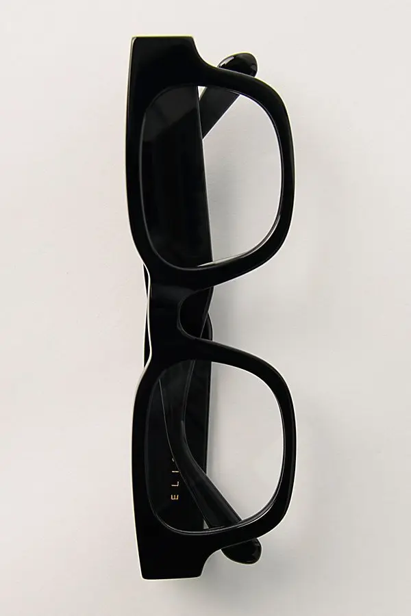 ELISA JOHNSON Gideon Clear Optical Lens Glasses - Gloss Black