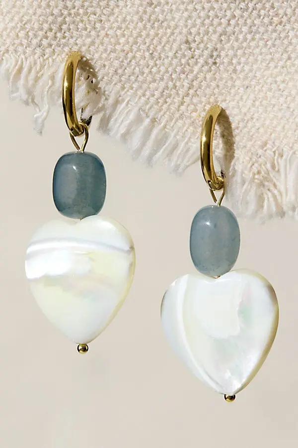 KOZAKH Blooming Heart Earrings - Blue
