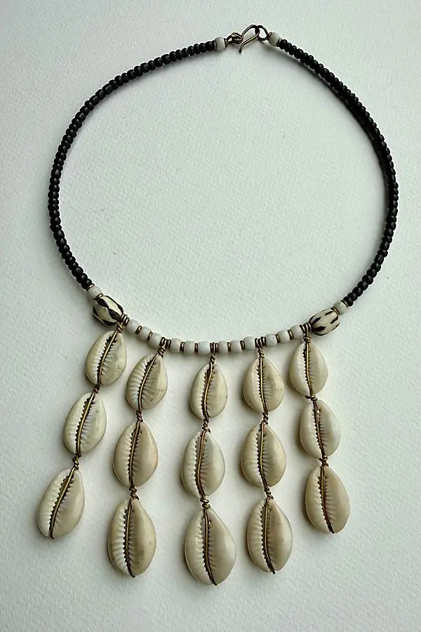 WAX PLANT Cowrie Shell Collar Necklace