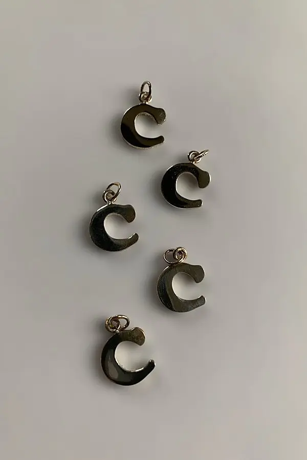 SHARPLILTEETH Vintage Sterling Letter C Charm - Silver