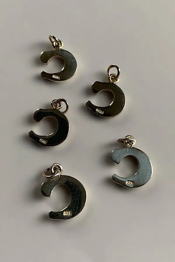 SHARPLILTEETH Vintage Sterling Letter C Charm
