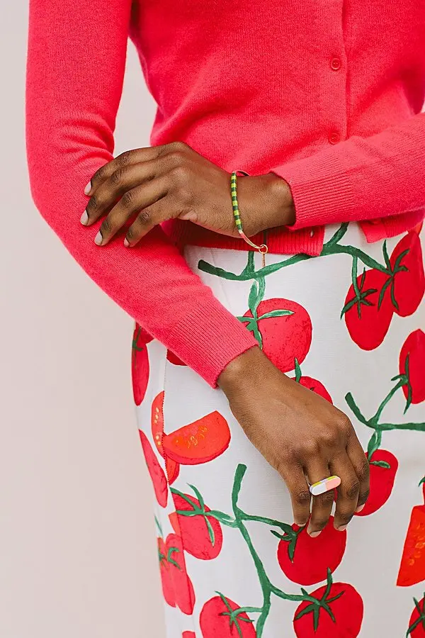 TWENTY TWO WEST Checkerboard Bangle - Peach