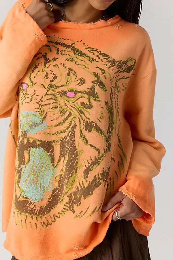 MAGNOLIA PEARL Tiger Face Hermosa Sweatshirt