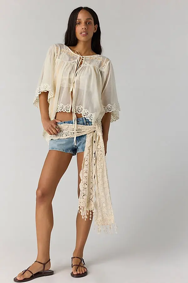 Free People Heritago Poncho Top