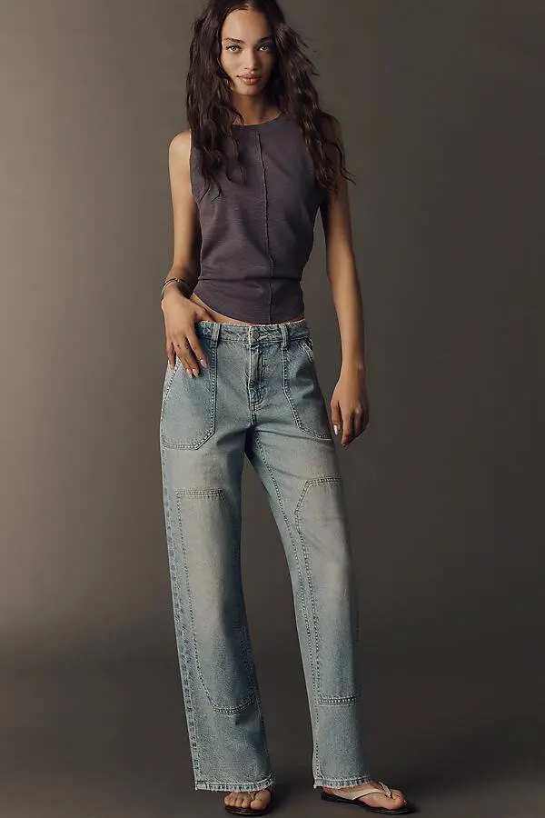 SEVENTY + MOCHI Stevie Mid-rise Relaxed Straight-leg Jeans - Light Denim