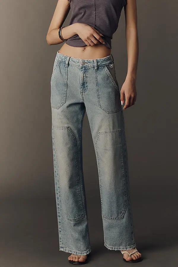 SEVENTY + MOCHI Stevie Mid-rise Relaxed Straight-leg Jeans - Light Denim