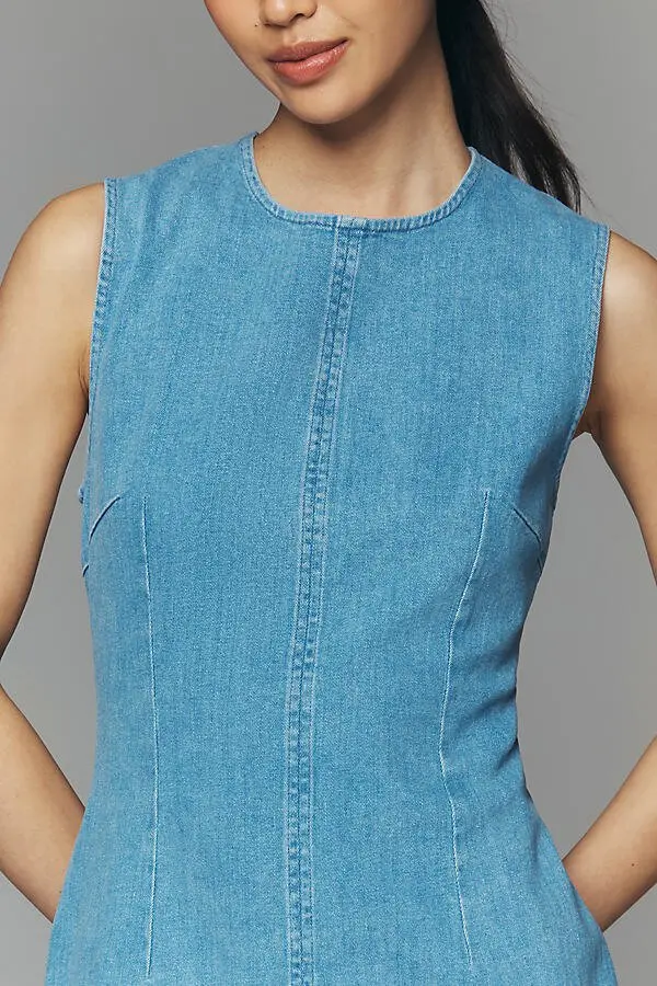 DL1961 Esme Instasculpt Denim Mini Dress - Medium Denim