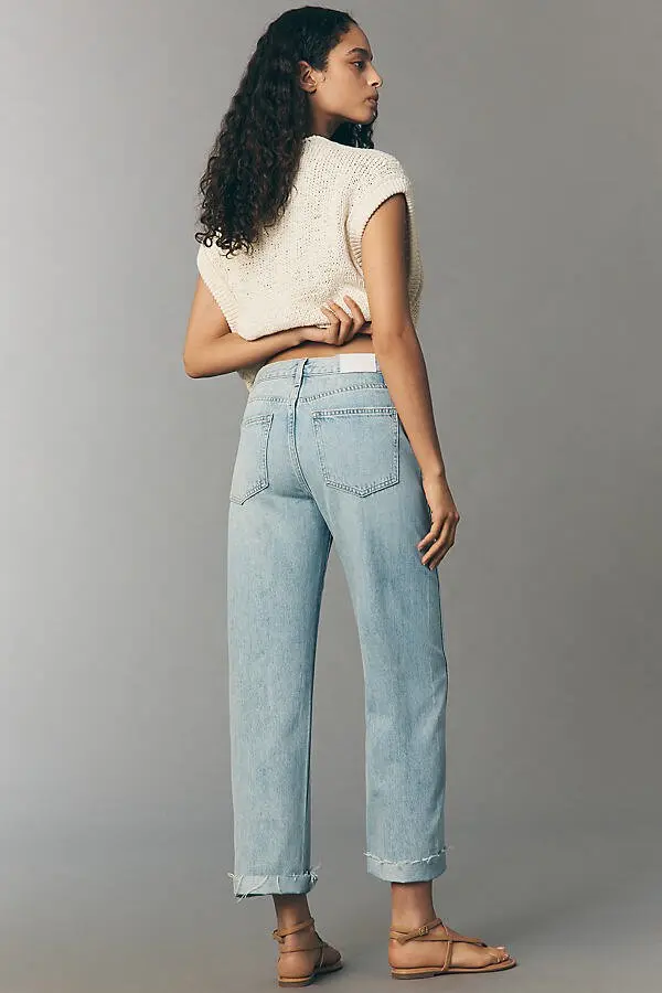 PISTOLA Kacey High-rise Cuffed Boyfriend Jeans