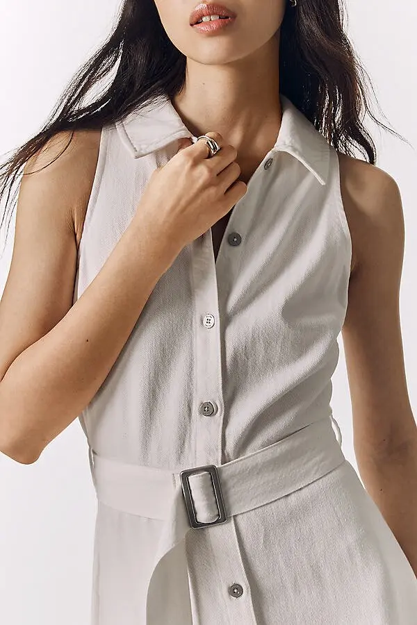 DL1961 Helena Sleeveless Button-front Midi Dress