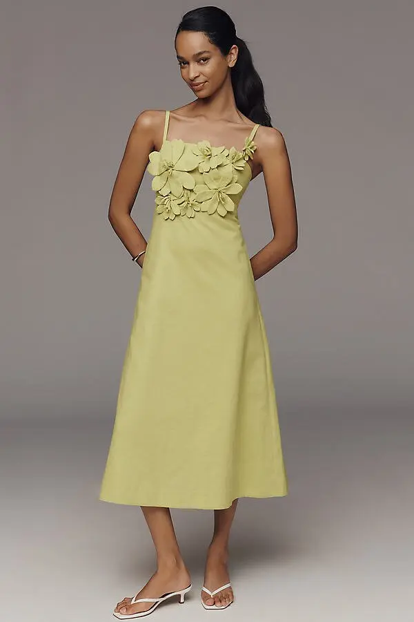 Mestiza New York Esperanza Midi Dress - Chartreuse