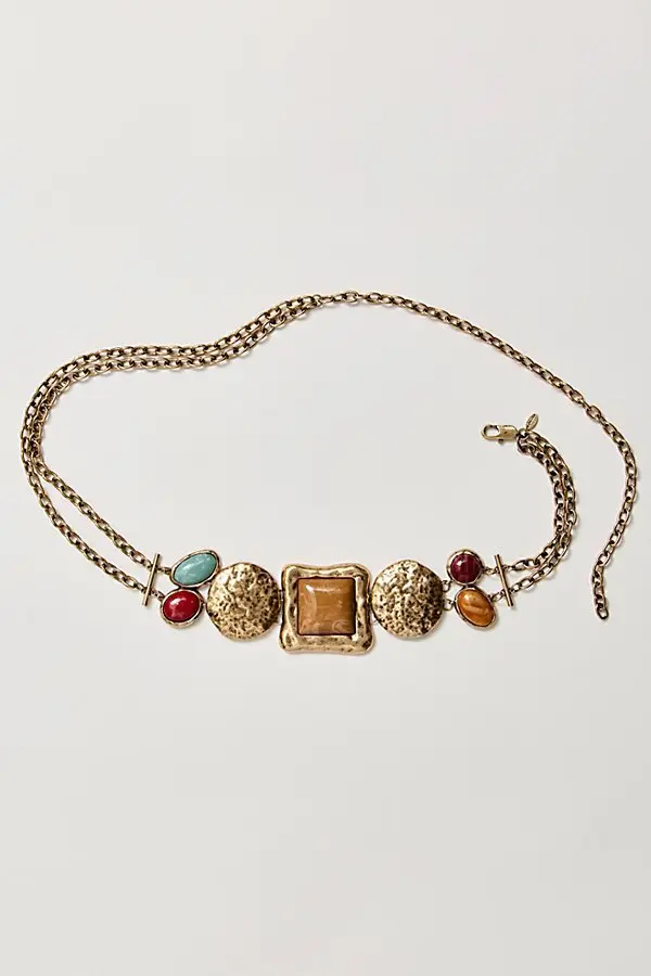 Free People Candydrip Chain Belt - Cherry Forest
