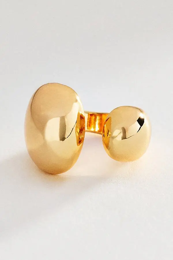 Anthropologie Molten Metal Adjustable Ring - Gold