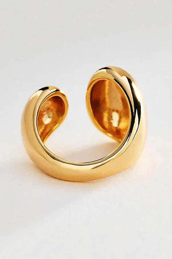 Anthropologie Molten Metal Adjustable Ring - Gold