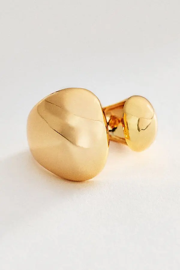 Anthropologie Molten Metal Adjustable Ring - Gold