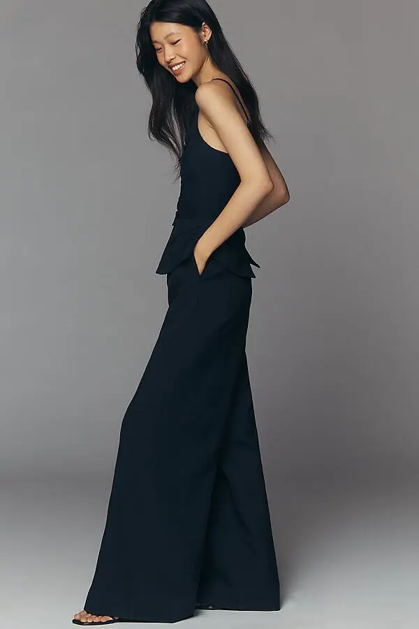 Avec Les Filles Bow Vest Twofer Jumpsuit