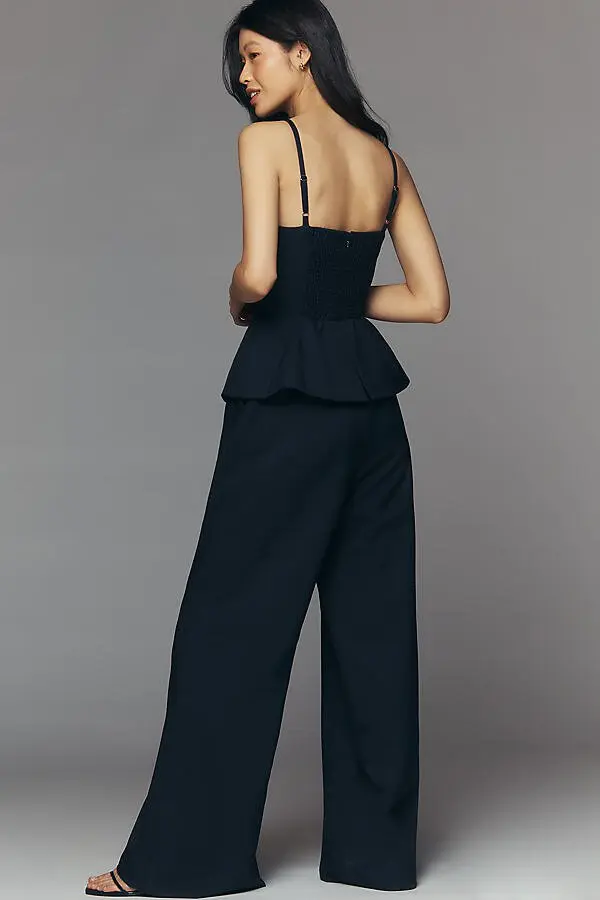 Avec Les Filles Bow Vest Twofer Jumpsuit