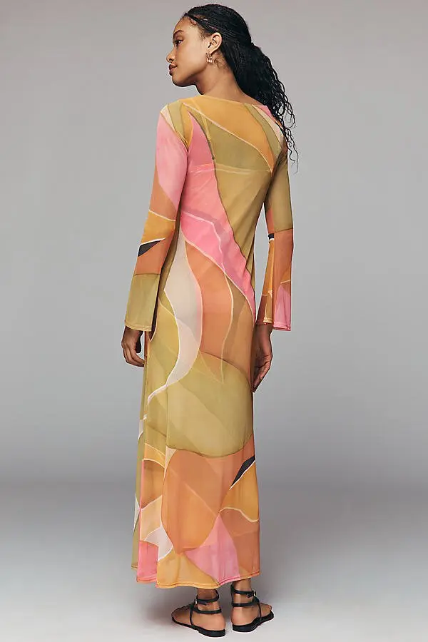 NEVER FULLY DRESSED Aria Mesh Maxi Dress