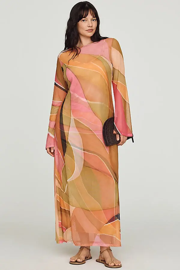 NEVER FULLY DRESSED Aria Mesh Maxi Dress