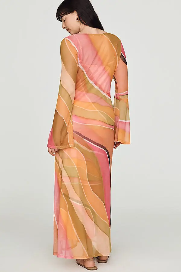 NEVER FULLY DRESSED Aria Mesh Maxi Dress