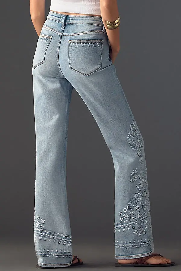 DRIFTWOOD Farrah High-rise Flare Jeans - Spring Snowflakes