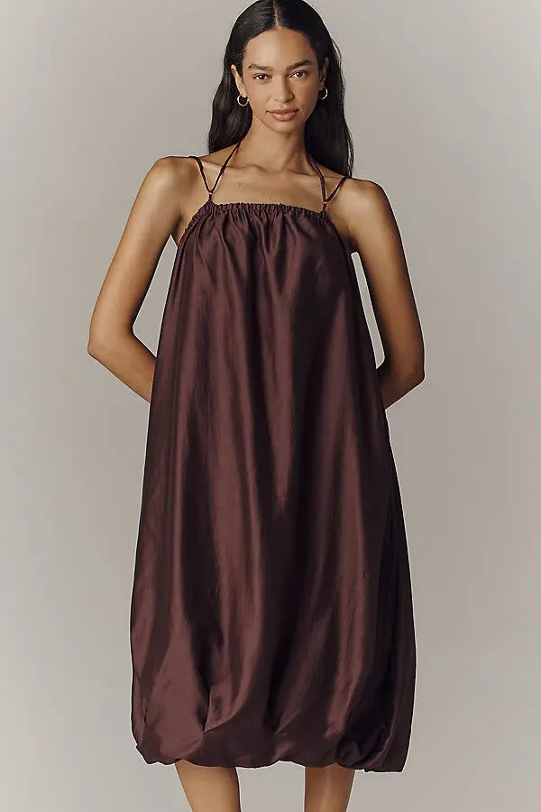 Anthropologie Strappy Bubble Midi Dress
