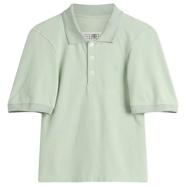 MAISON MARGIELA Cotton Polo Top With Embroidered Branding