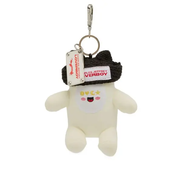 CHARLES JEFFREY Gromlin Plush Keyring - Ecru/black