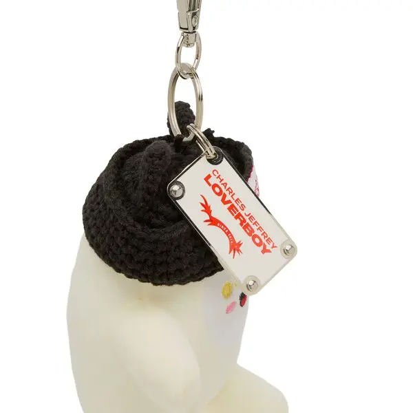 CHARLES JEFFREY Gromlin Plush Keyring - Ecru/black
