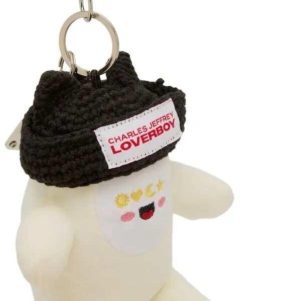 CHARLES JEFFREY Gromlin Plush Keyring - Ecru/black