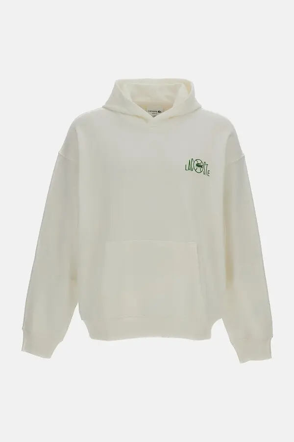 Lacoste Cotton Hoodie - White